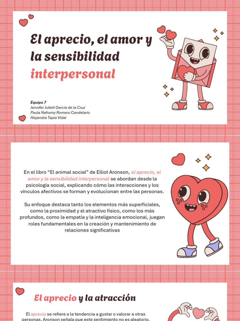 El Aprecio, El Amor y La Sensibilidad Interpersonal | PDF | Amor | Las ...