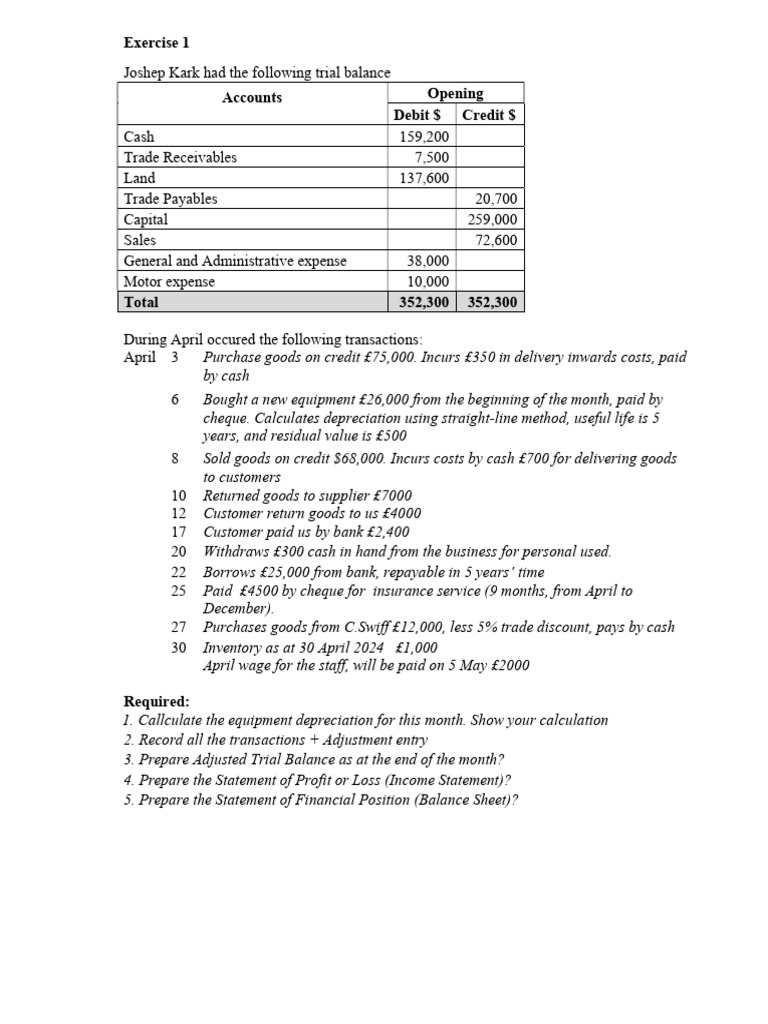 POA Revision LongQuestion Sample | PDF | Debits And Credits | Expense
