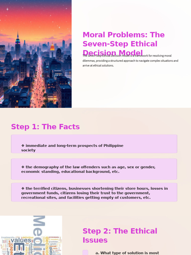 Moral Problems The Seven Step Ethical Decision Model - PPTX - 20241127 ...