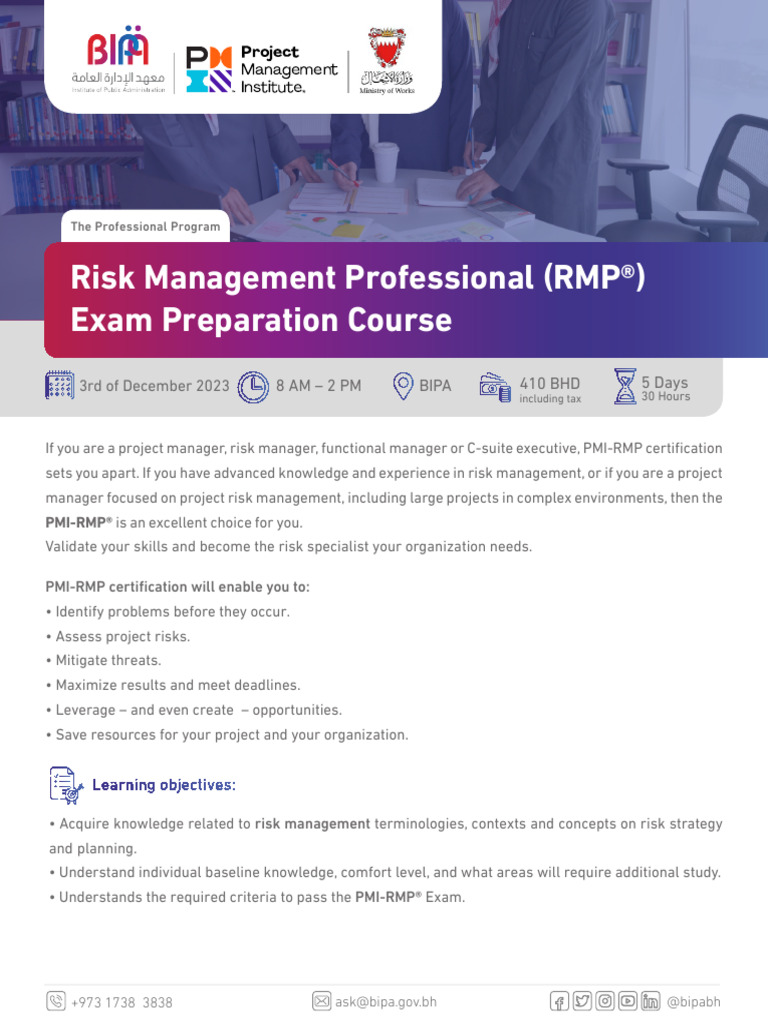 Risk Management Professional Exam Preparation Course | PDF | Risk ...