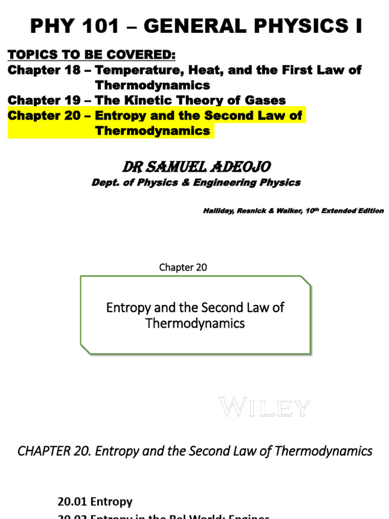 Understanding Entropy and Thermodynamics | PDF | Entropy | Second Law ...