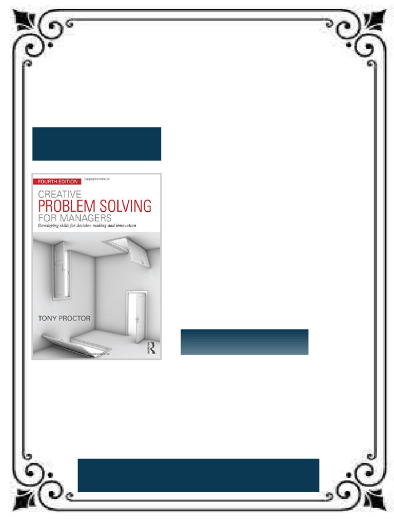 Creative Problem Solving For Managers Developing Skills For Decision ...
