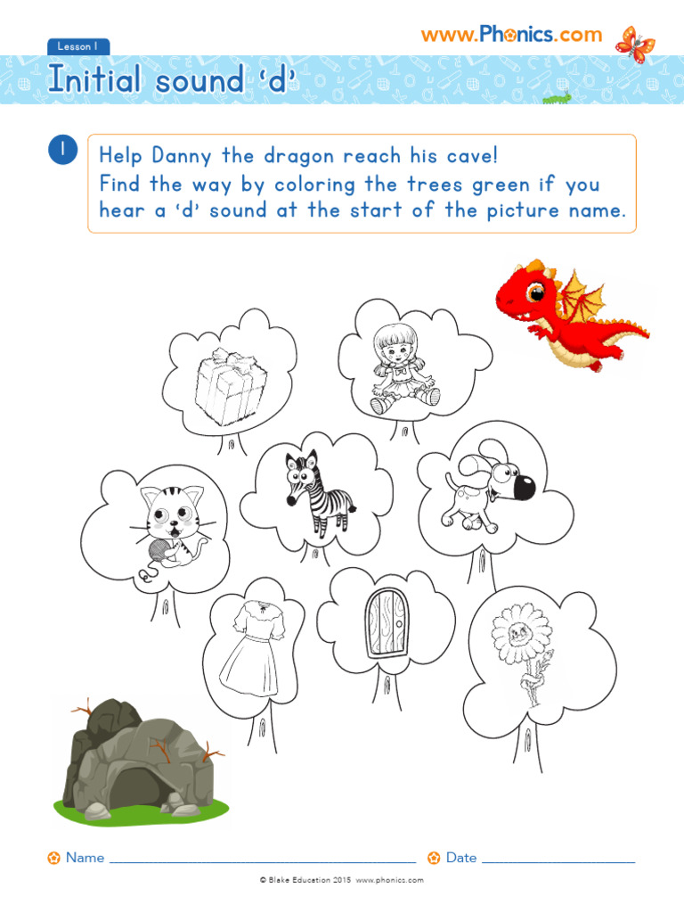 Initial Sound 'D' Phonics Lesson | PDF