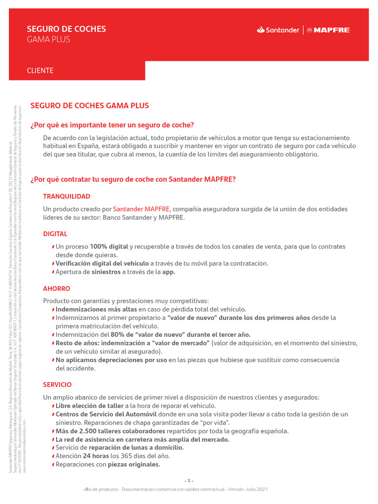 Ficha para El Cliente Gama Plus | PDF | Seguro | Reaseguro