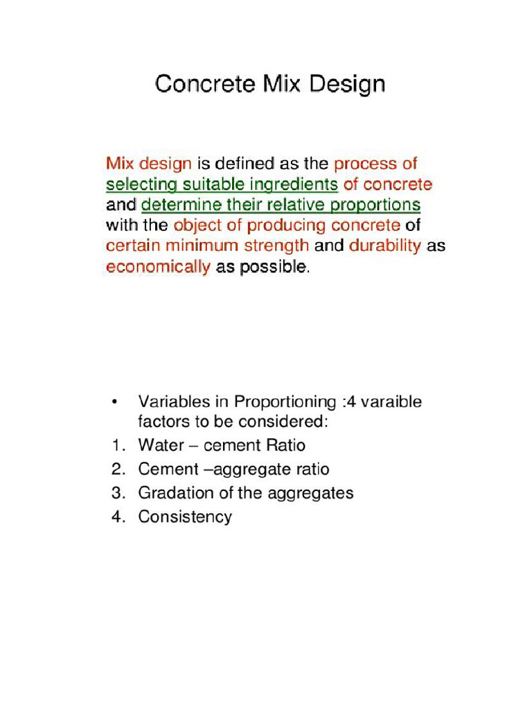 ACI Mix Design Example | PDF