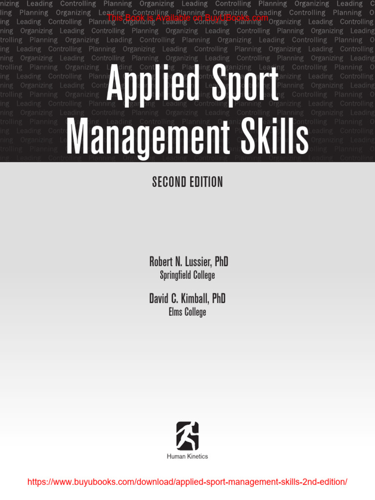 Applied Sport Management Skills Guide | PDF | Leadership | Communication
