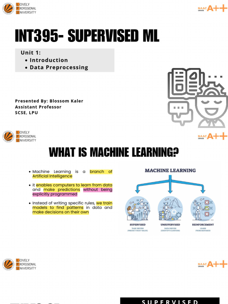 UNIT1-INT395 | PDF | Machine Learning | Principal Component Analysis