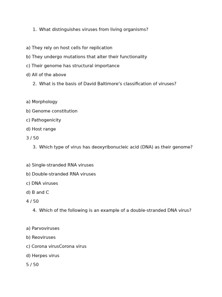 Virus Test | PDF | Virus | Bacteriophage