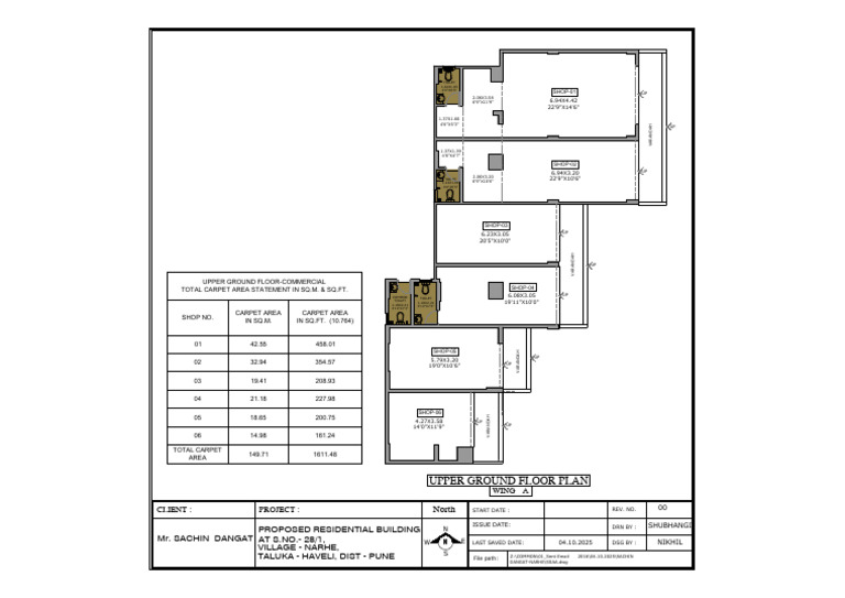 01-UPPER GROUND FLOOR WITH CARPET AREA | PDF