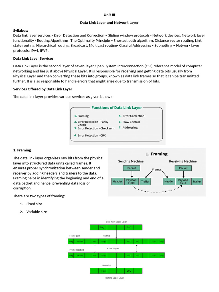 Ccn Unit 3 Pdf Routing Computer Network