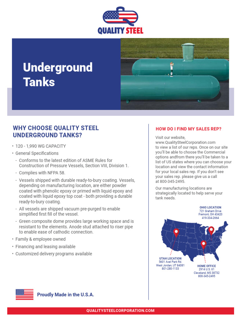 Quality Steel Underground Tanks Guide | PDF | Materials | Industrial ...