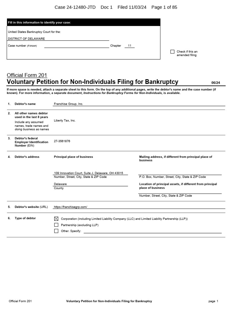 court lawsa us | PDF | Chapter 11 | Unsecured Debt
