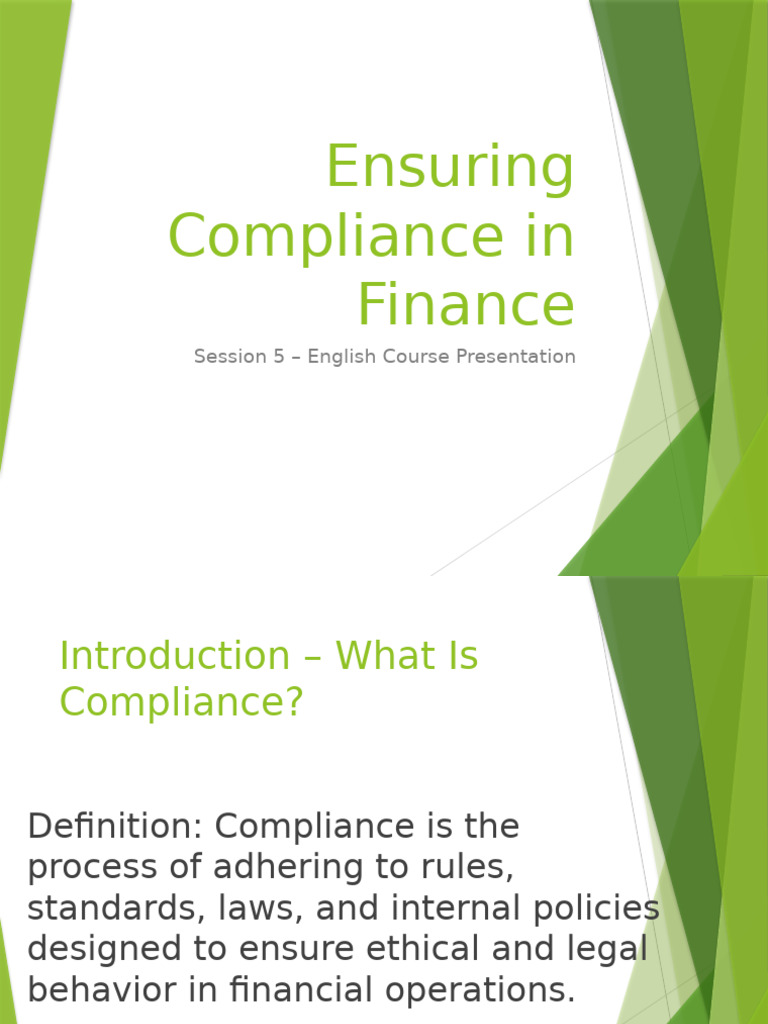 Finance Compliance Essentials Guide | PDF | Regulatory Compliance ...