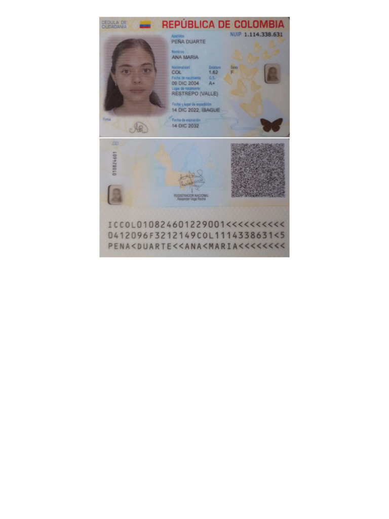 Cédula_Ana Maria Peña Duarte | PDF