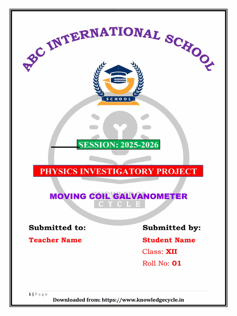 Moving Coil Galvanometer (P)(1) | PDF