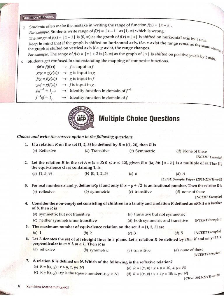R and f Question Xidea(NK) | PDF