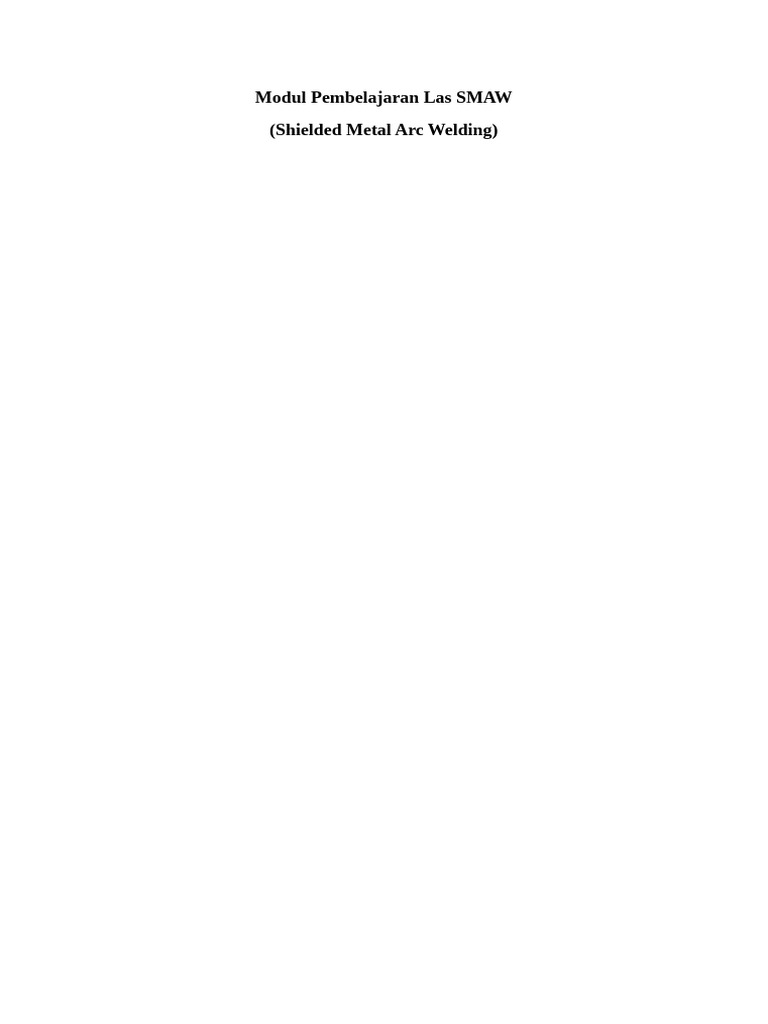 Modul Pembelajaran Teknik Las SMAW | PDF