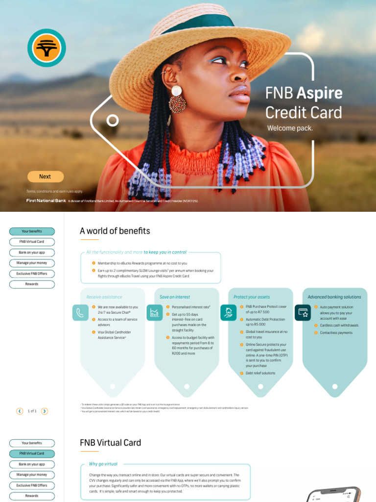 FNB Aspire Credit Card Benefits Guide | PDF | Credit Card | Payments