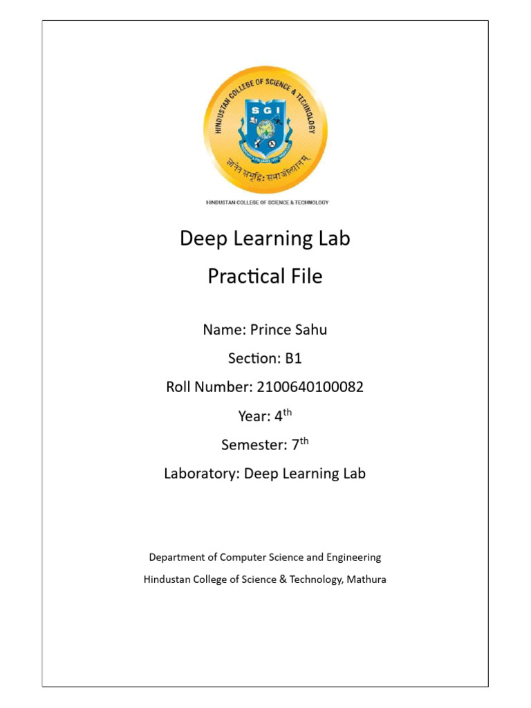 Prince Sahu Deeplearning | PDF | Computer Programming