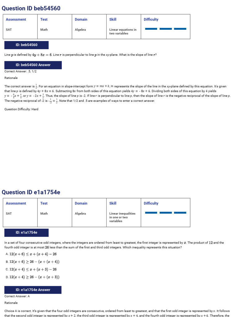 MyPractice - Question Bank - Results | PDF | Equations | Variable ...