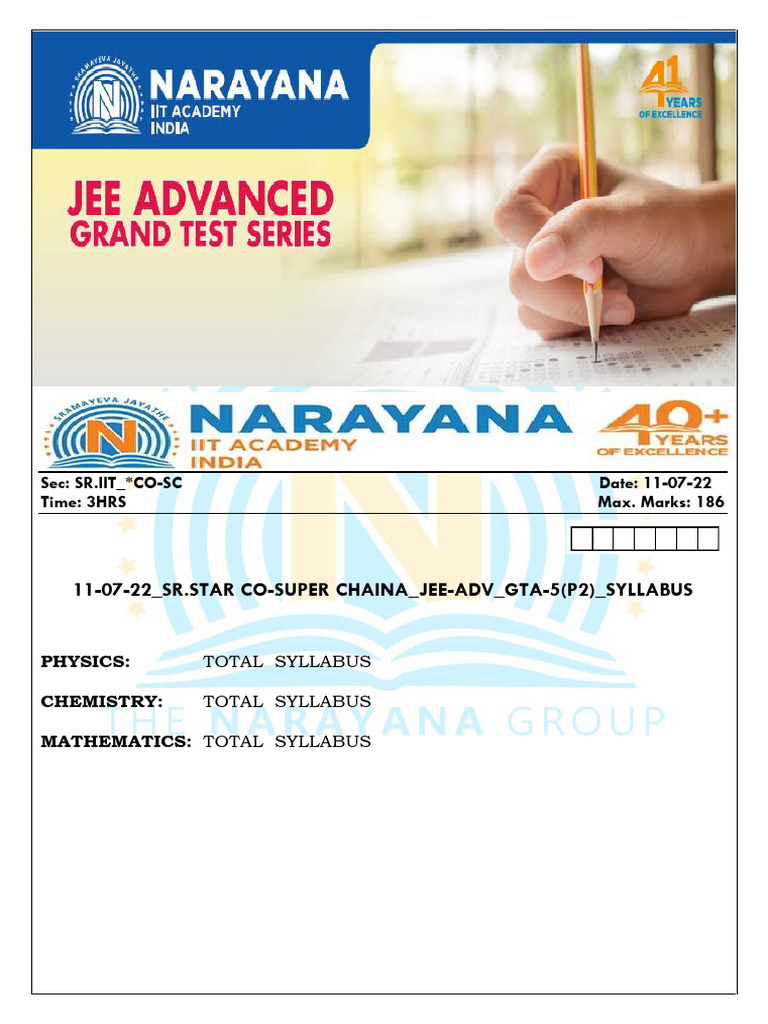 11.07.22_SR.STAR CO-SC_Jee_Adv_2019_P2_GTA-5(P2)_QP (1) | PDF ...