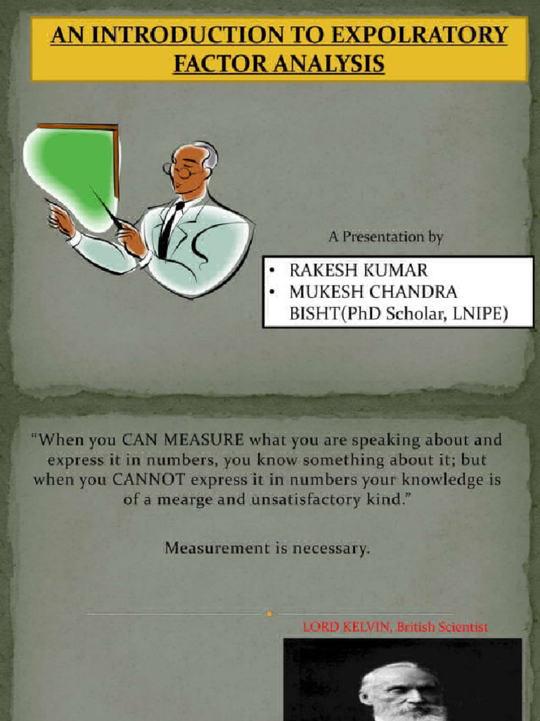 An Introduction To Factor Analysis PPT - 20240423 - 113854 | PDF