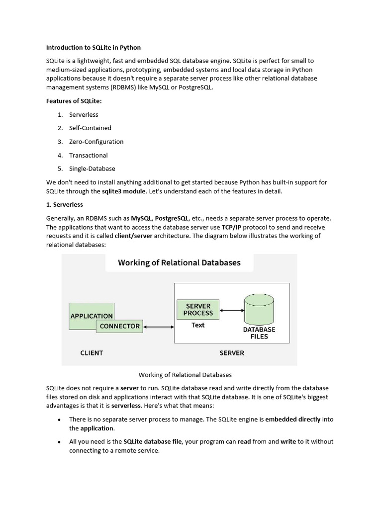 Python SQLite3 Working | PDF | Databases | Database Transaction