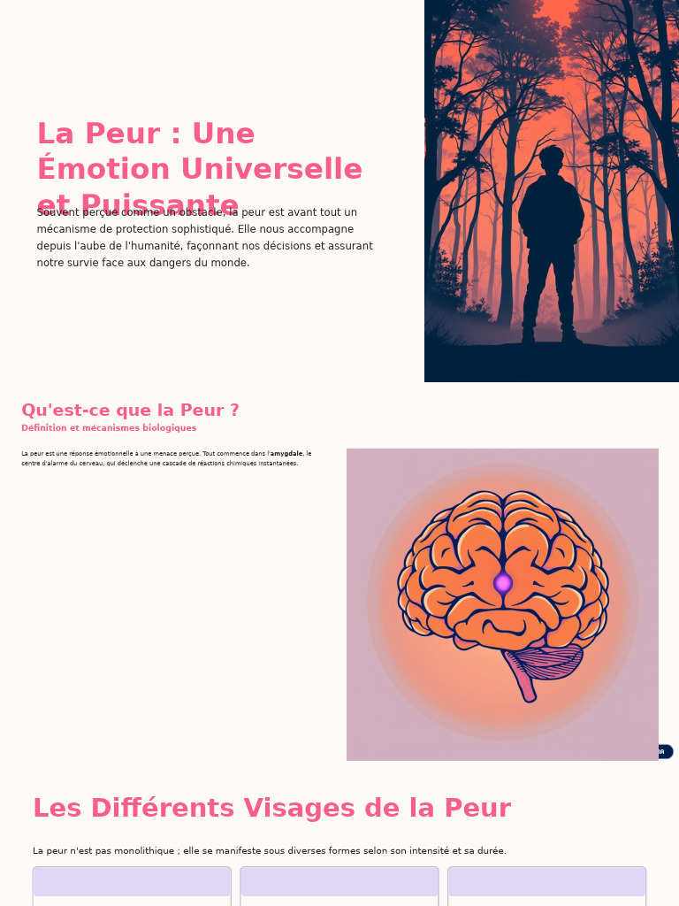 Comprendre et Gérer la Peur Efficacement | PDF | Peur | Psychologie