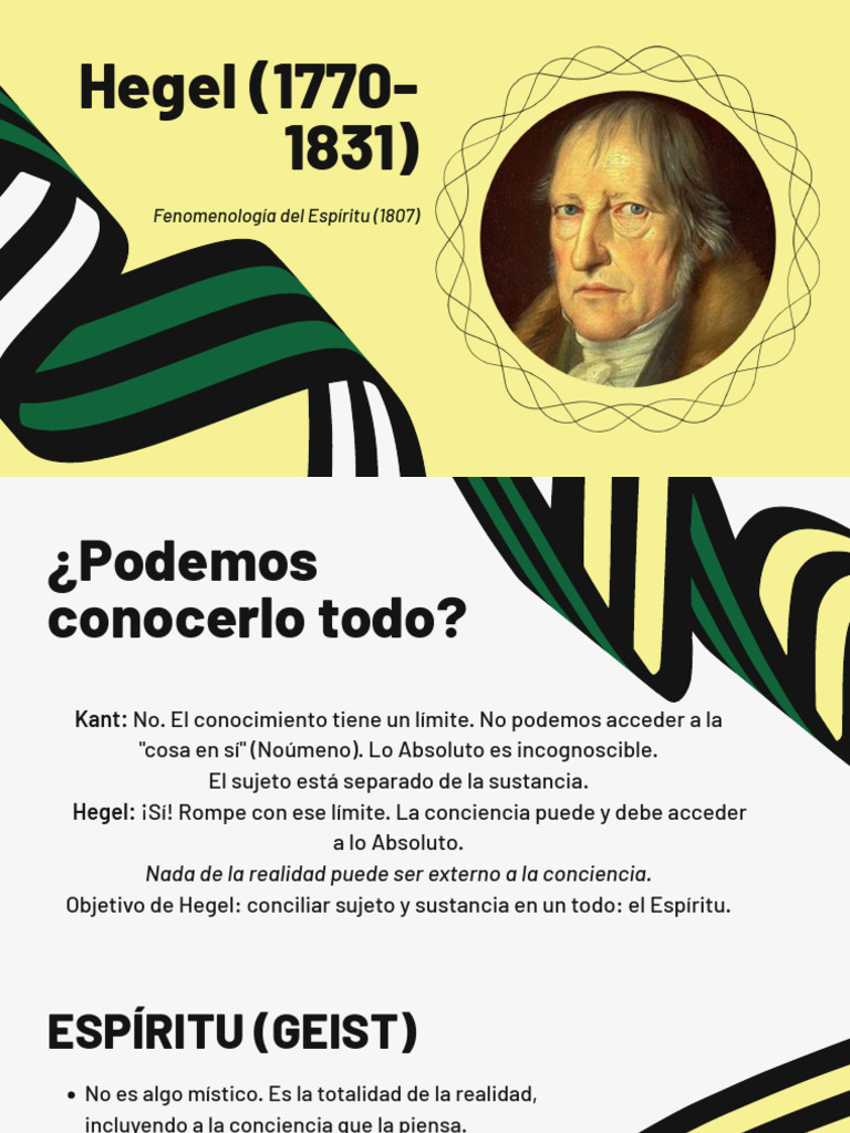 Hegel y la Dialéctica del Espíritu | PDF | Georg Wilhelm Friedrich ...
