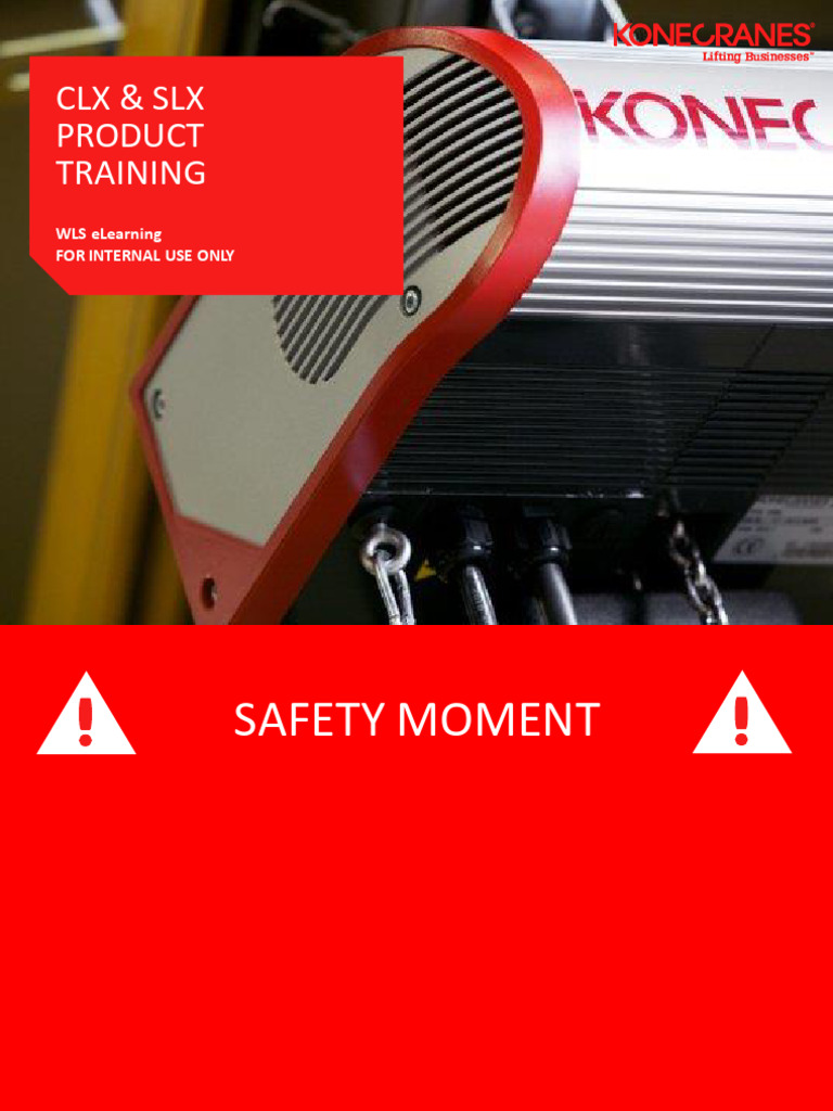 Konecranes CLX & SLX Product Training Guide | PDF | Power Supply | Gear