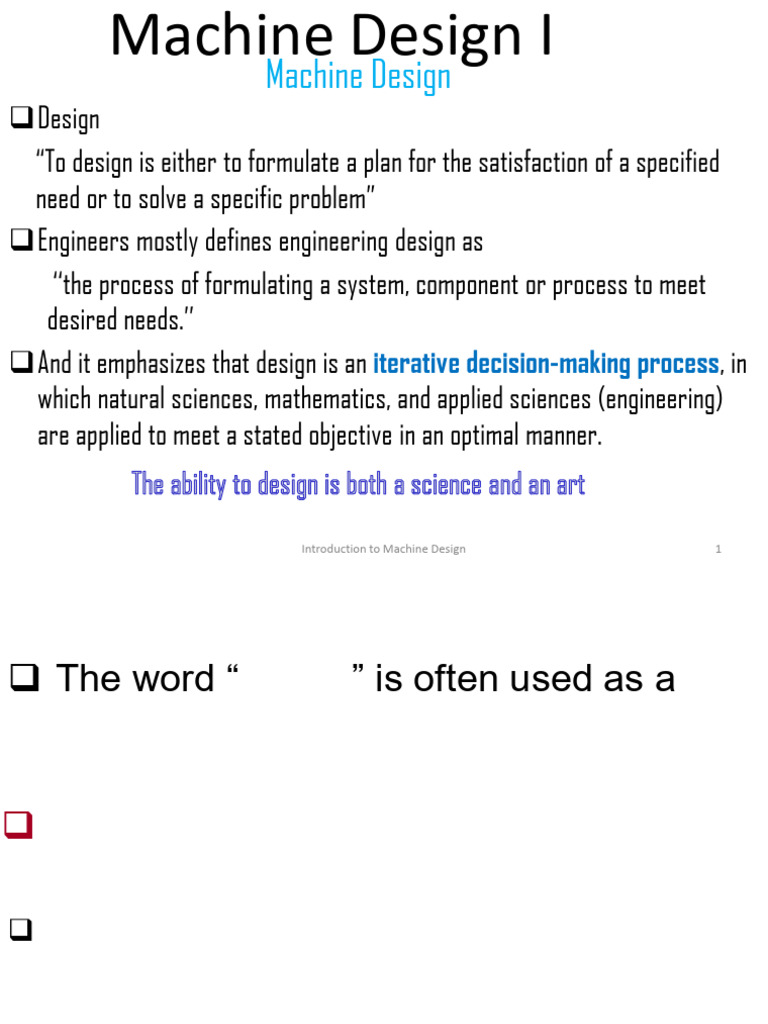 Machine Design Process Overview | PDF | Prototype | Mathematical ...