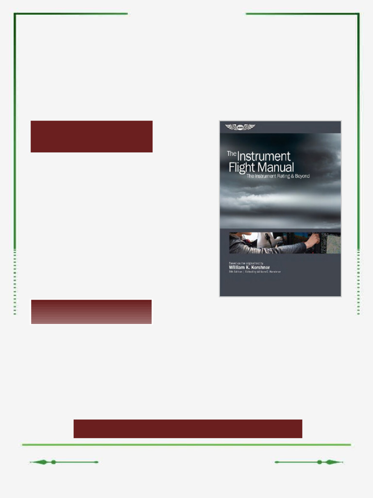 The Instrument Flight Manual The Instrument Rating Beyond 8th edition ...