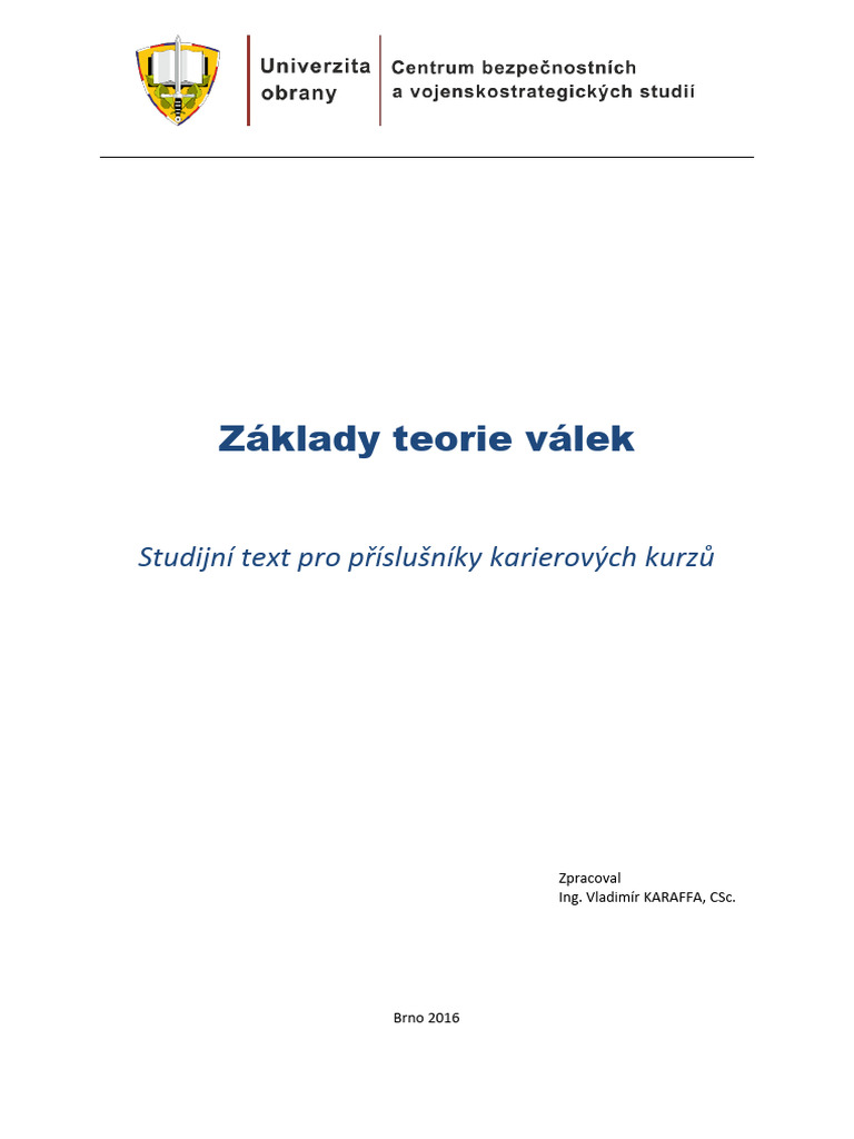 Základy Teorie Válek | PDF