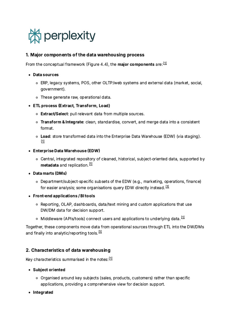 Data Warehousing Process Overview | PDF | Data Warehouse | Computing