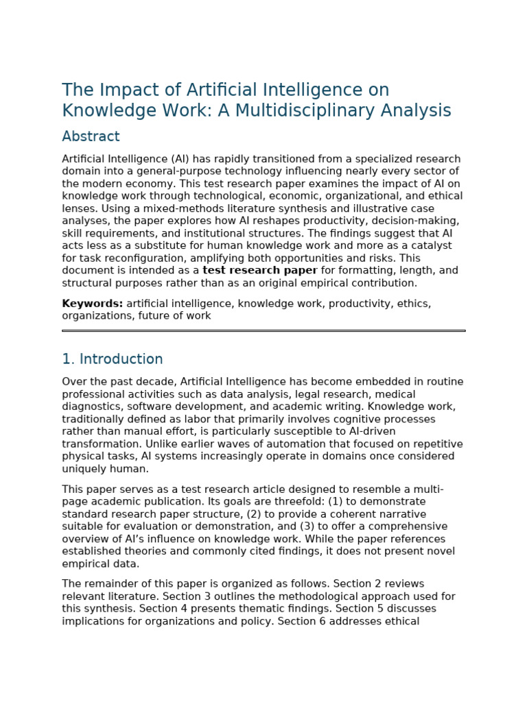 Research Paper | PDF | Artificial Intelligence | Intelligence (AI ...