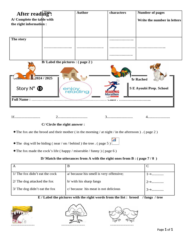 Story Analysis and Activities Guide | PDF
