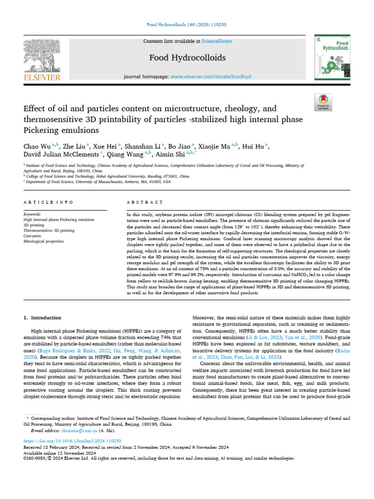 1-s2.0-S0268005X2401107X-main | PDF | Emulsion | Microscope