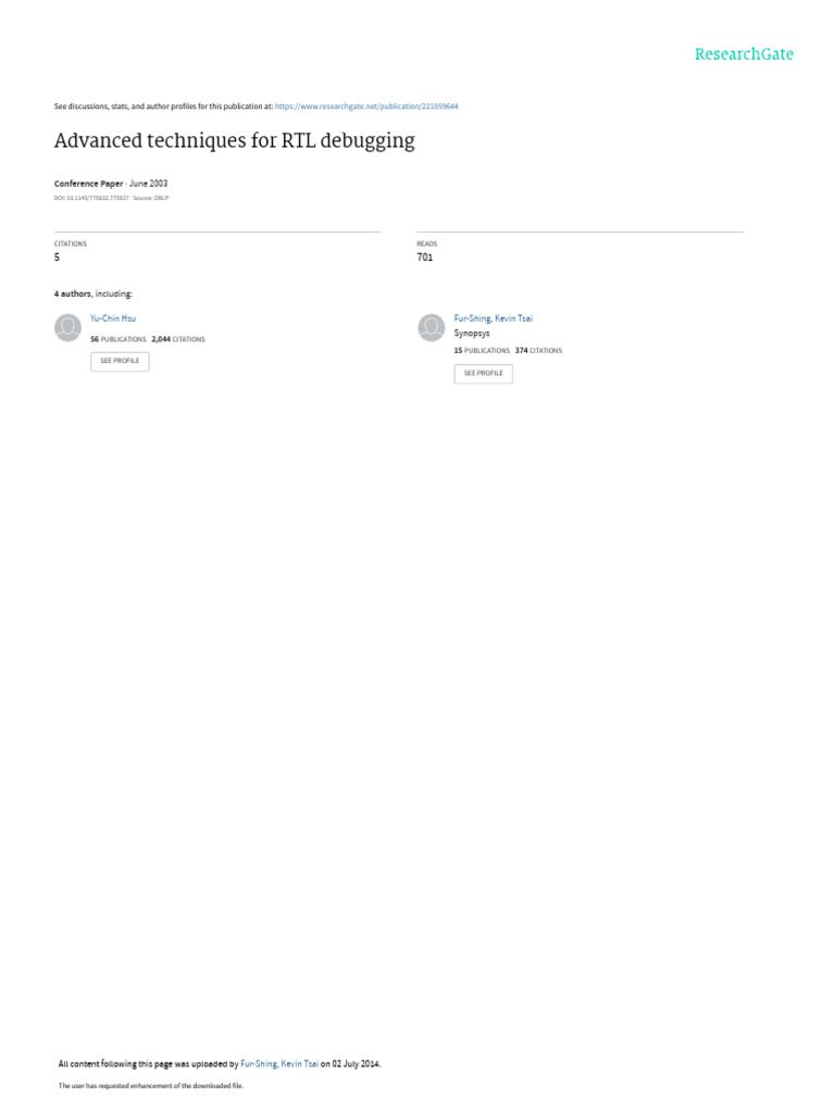 Advanced Techniques for RTL Debugging | PDF | Hardware Description ...