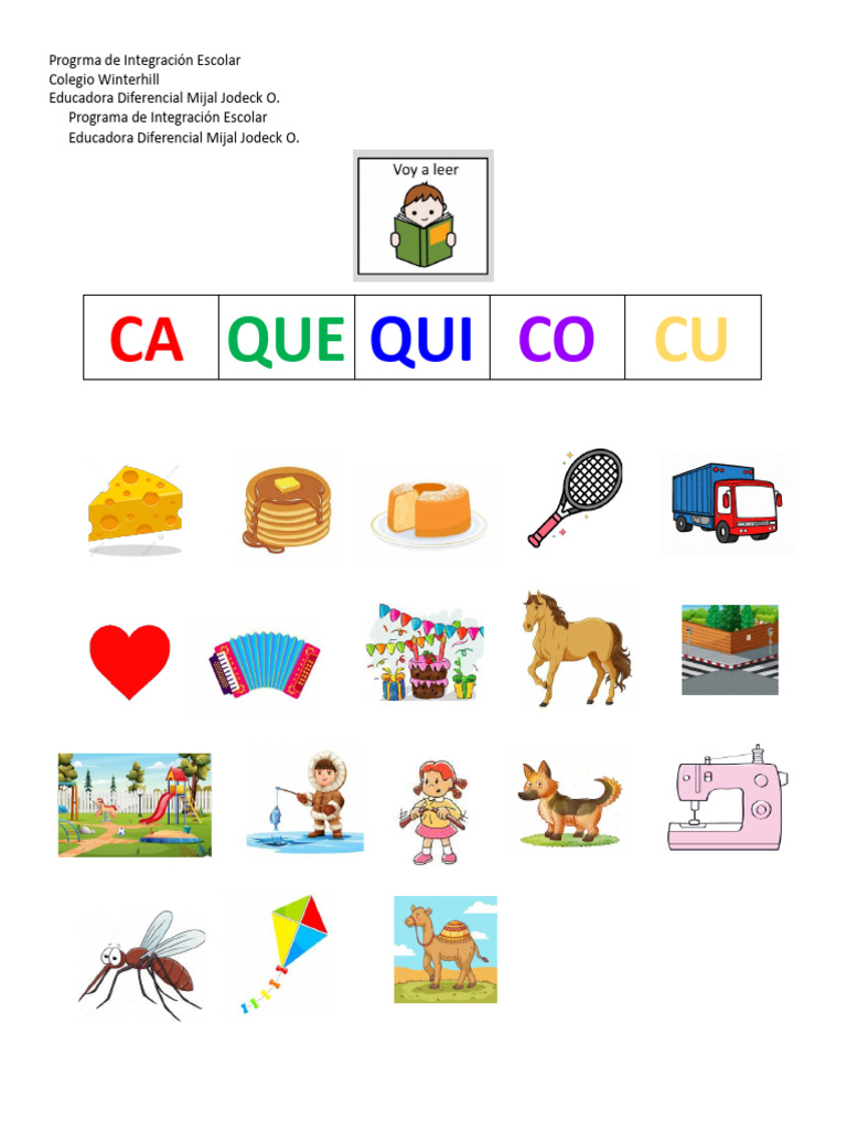 CA Co Cu Que Qui - Fonologico | PDF