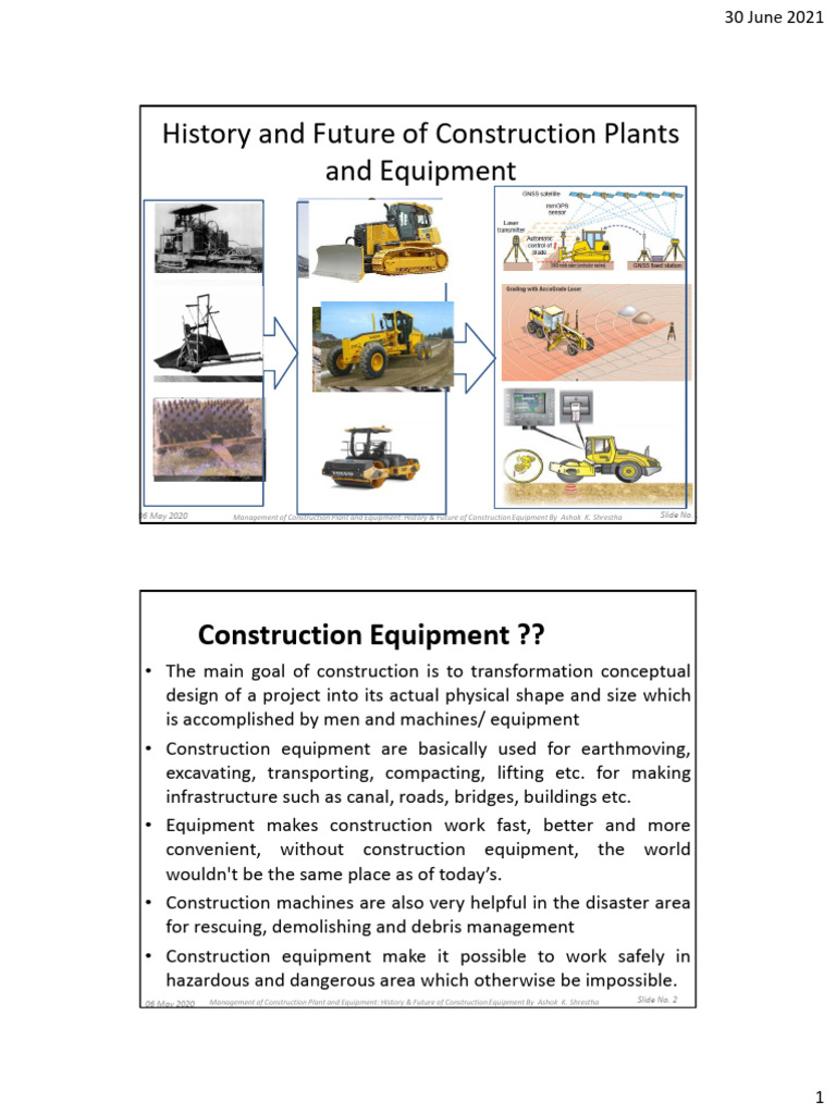 Evolution of Construction Equipment History | PDF | Heavy Equipment ...