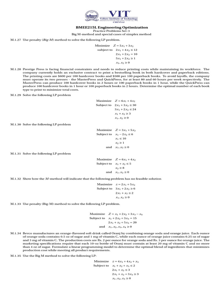 BMEE215L Problems Set 3 | PDF | Algorithms | Mathematics Of Computing