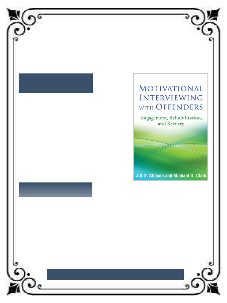 Motivational Interviewing with Offenders Engagement Rehabilitation and ...