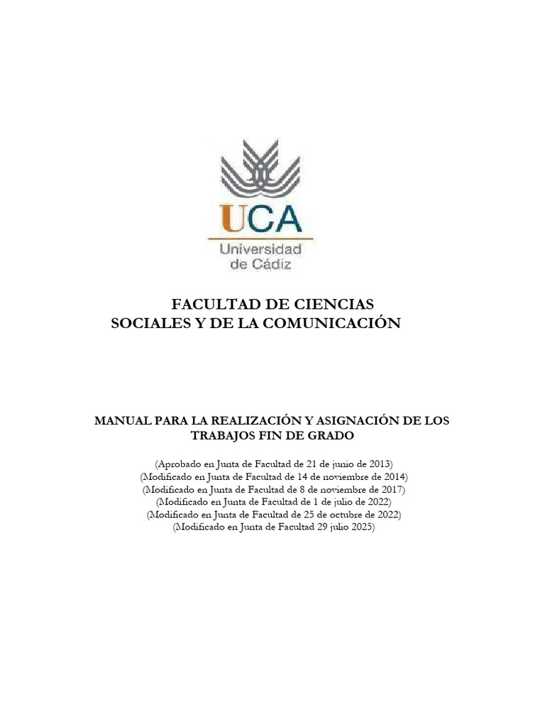 Manual Realizacion y Asignacion TfgSCRIB3 | PDF | Bibliografía | Estilo apa