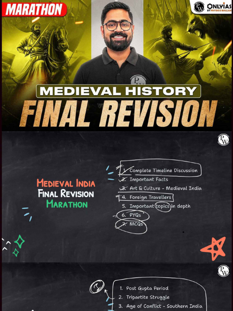 Final Revision of Medieval History - Class Notes | PDF