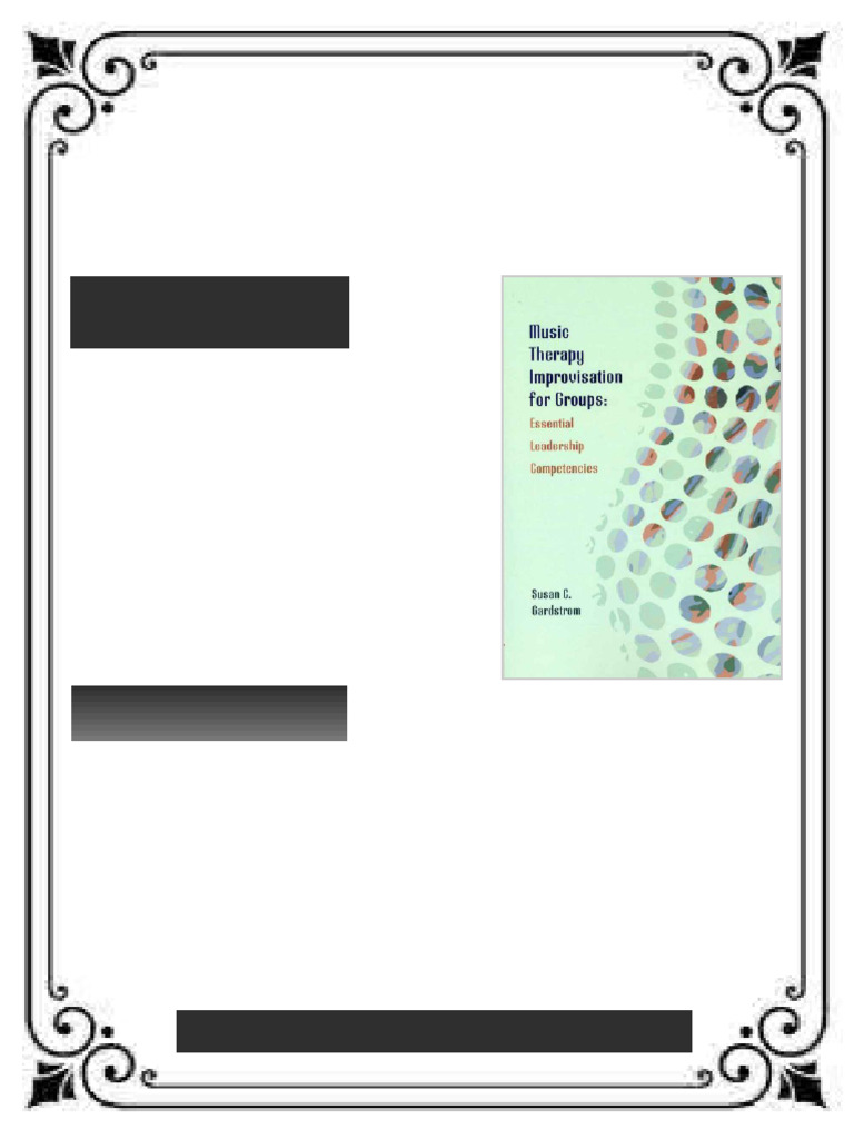 Music Therapy Improvisation for Groups Essential Leadership ...