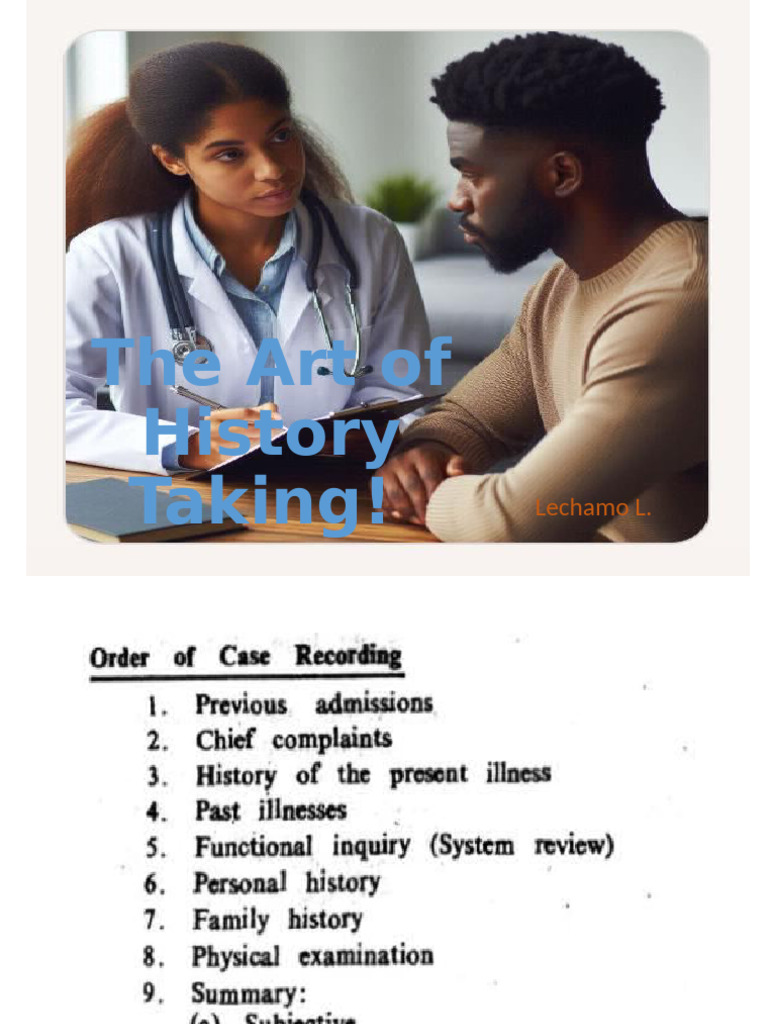 Mastering Patient History Taking | PDF | Cough | Diseases And Disorders