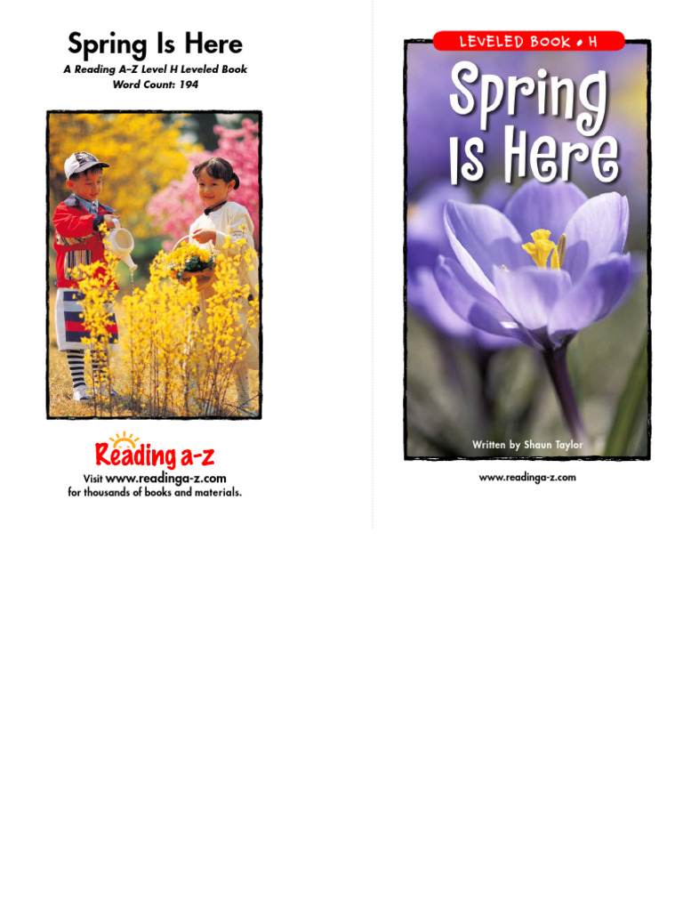 Spring Is Here: Level H Book | PDF | Botany | Plants