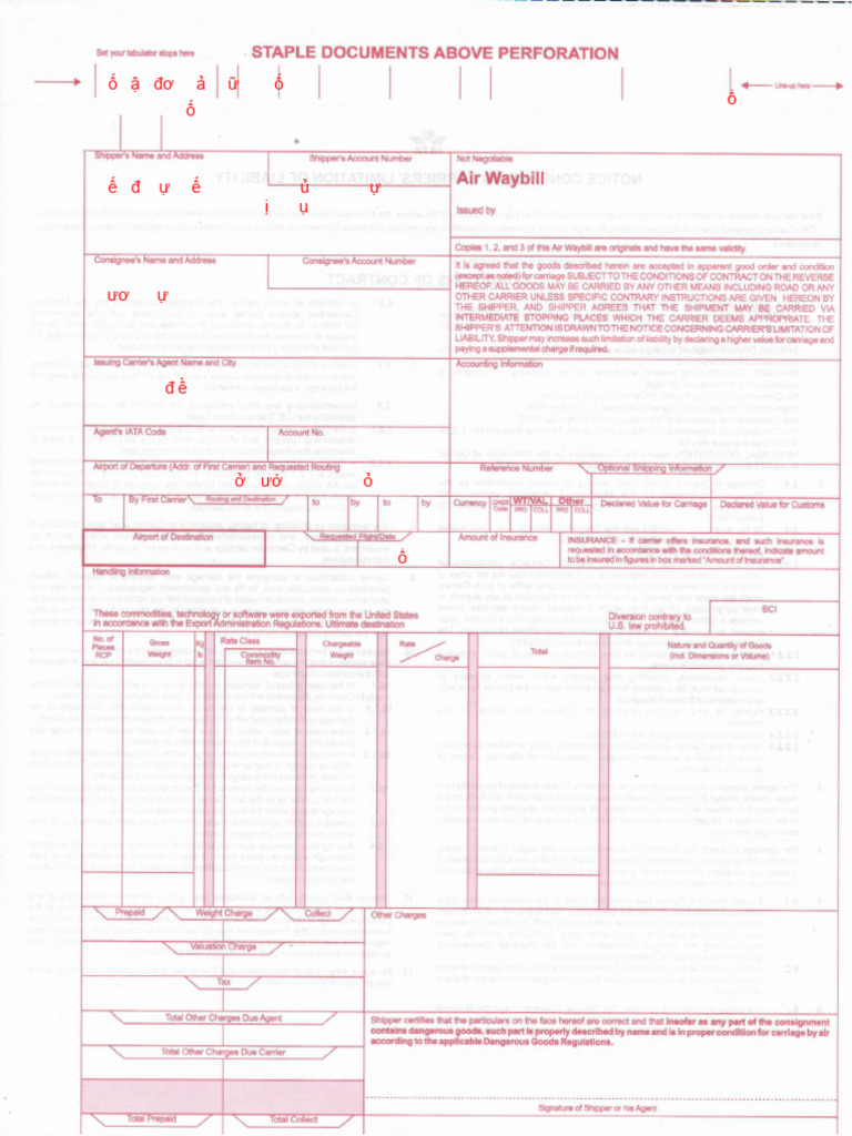 AWB -FORM | PDF