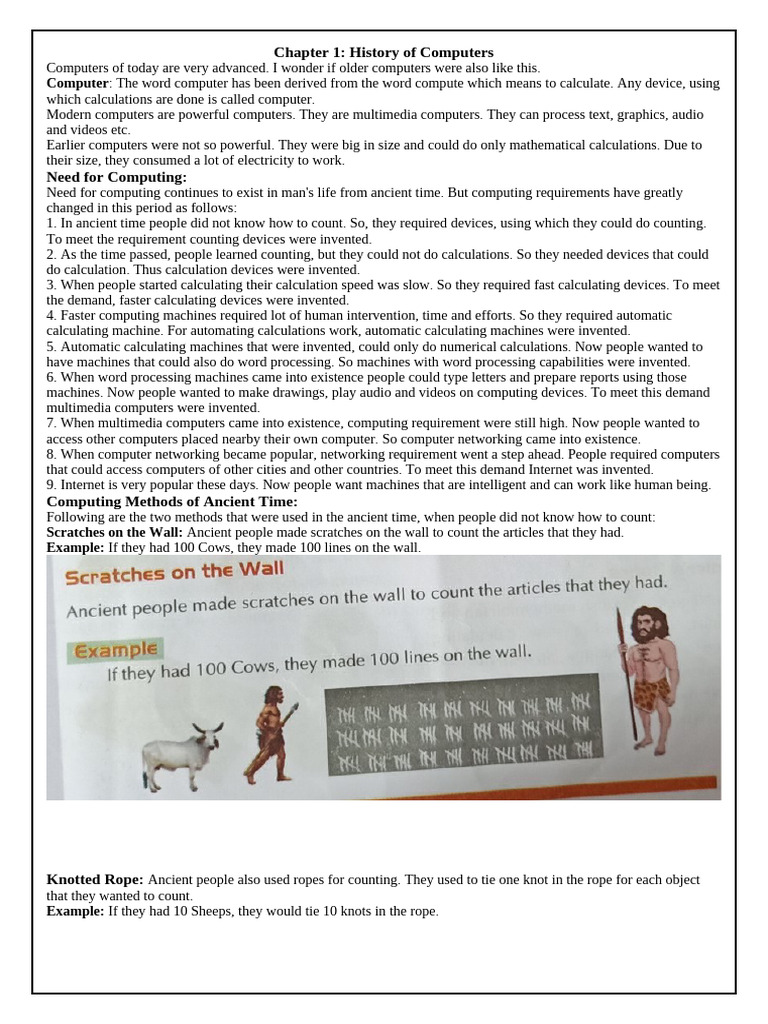 Class 6th Computer Chapter 1 | PDF | Computer Hardware | Computing