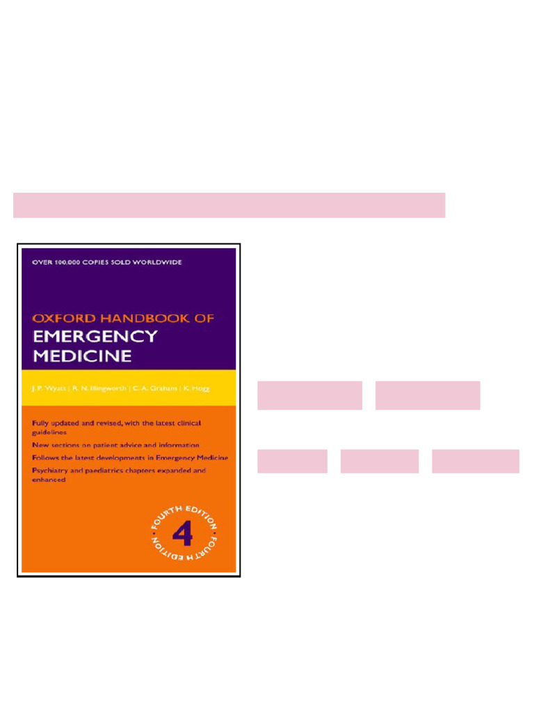 Oxford handbook of emergency medicine 4th Edition Jonathan P. Wyatt ...